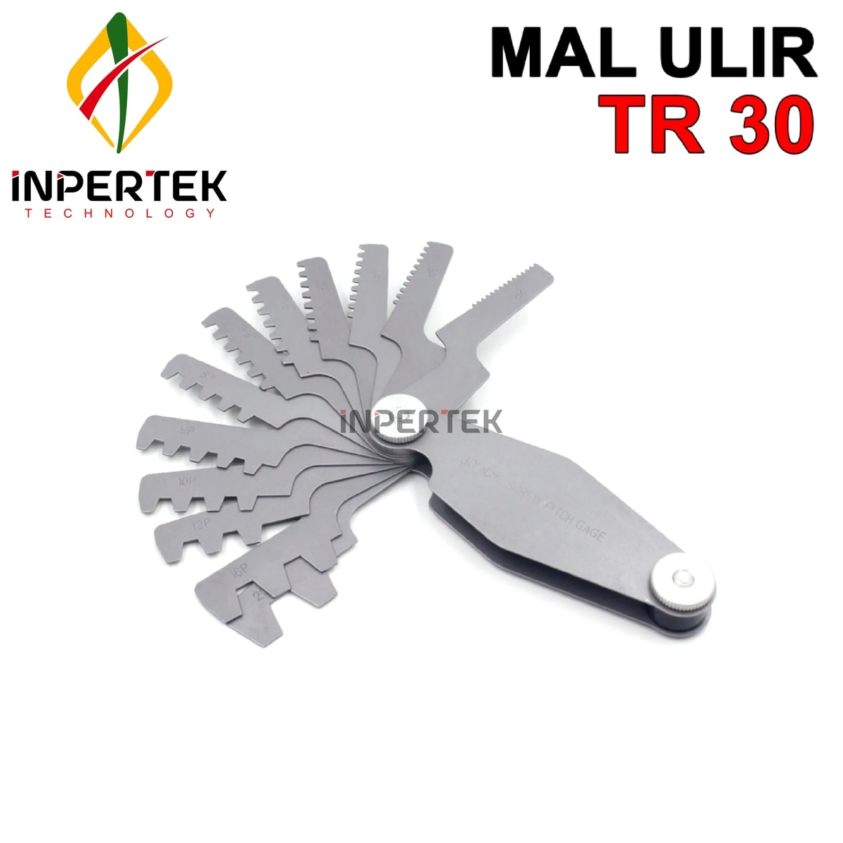 Mal Ulir 2-20 TPI TR 30 Thread Gauge Pitch Gage Alat Ukur Baut Ulir