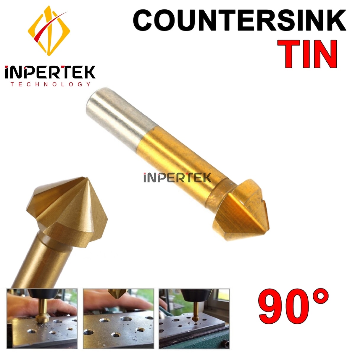 Countersink TIN Mata Bor Champer HSS Milling Chamfering